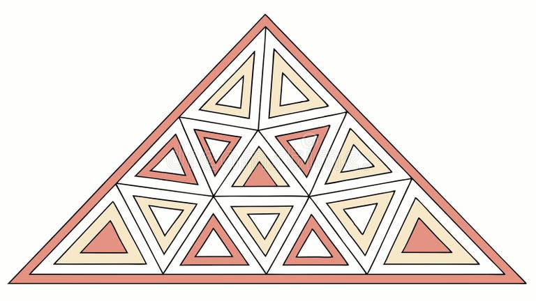 Geometric Triangle Pyramid Pattern, Abstract Design Vector, Vector Design Generative AI Stock ...