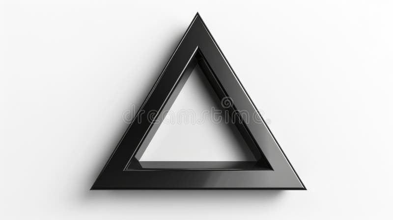 A Geometric Triangle Shape on a Plain White Background. Suitable for ...