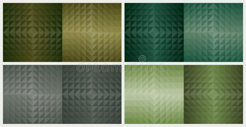 Geometric Triangle Shapes Background Earth Tone Green Color Stock ...
