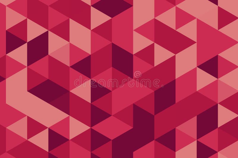 Geometric Triangular Abstract Pattern in Red Maroon Tones with a ...