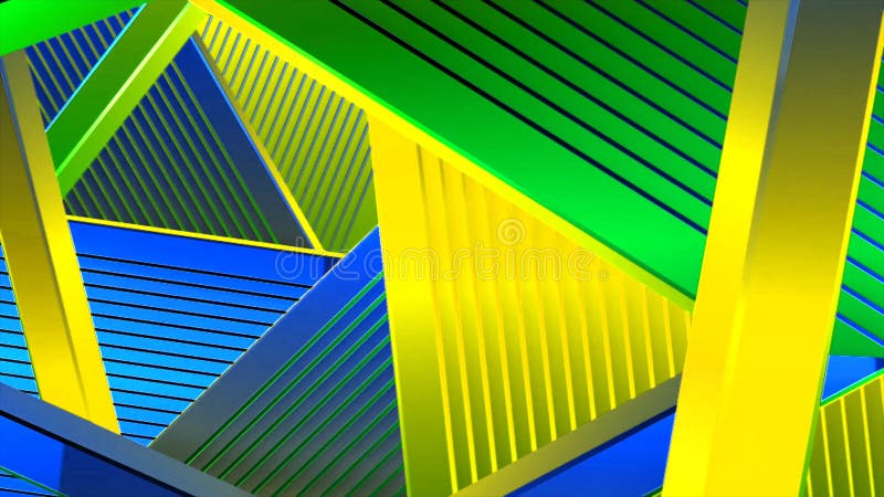 Geometric Triangular 3d Background with Changing Colors. Motion ...