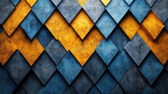 Geometric Triangular Gradient Abstract Texture Background in Yellow and Blue for Website and ...