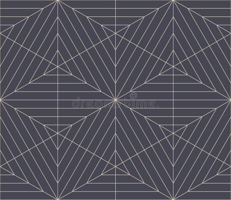 Geometric Triangular Grid Outline Seamless Pattern Vector Abstract Background Stock Vector