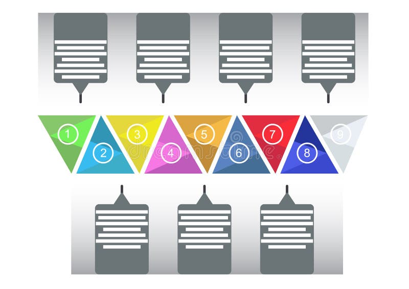 Geometric Triangular Infographic Presentation Vector Template Stock ...