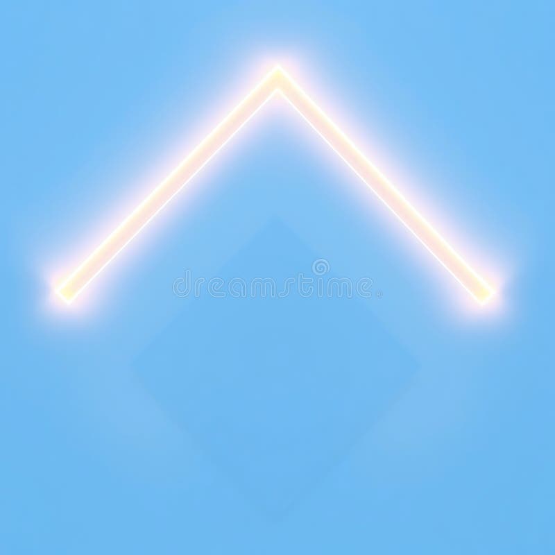 A Geometric Triangular Shape with Glowing Edges on a Pastel Blue ...