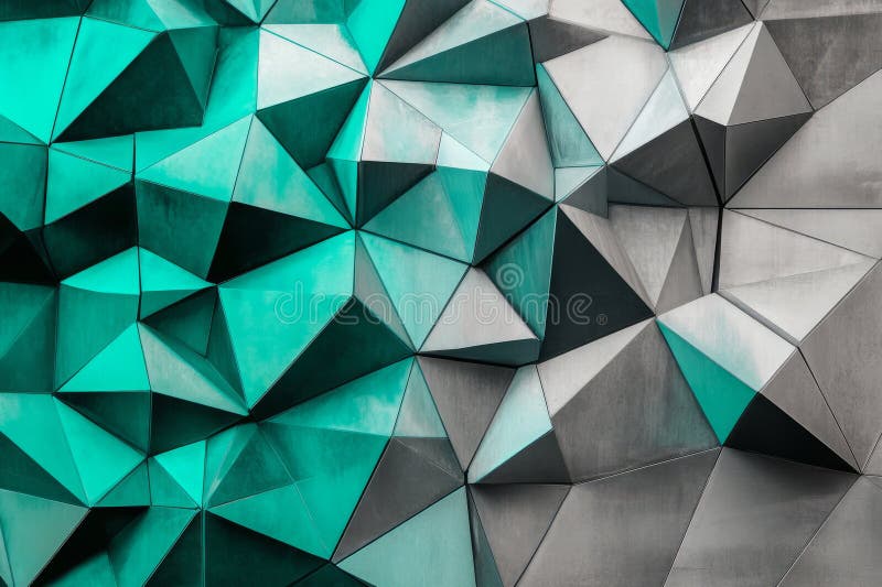 Geometric Triangular Shapes Gray Turquoise Creating Dynamic Minimalist ...