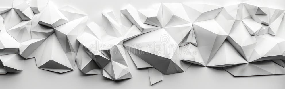 Geometric Triangular White Texture: Abstract Background Banner for ...