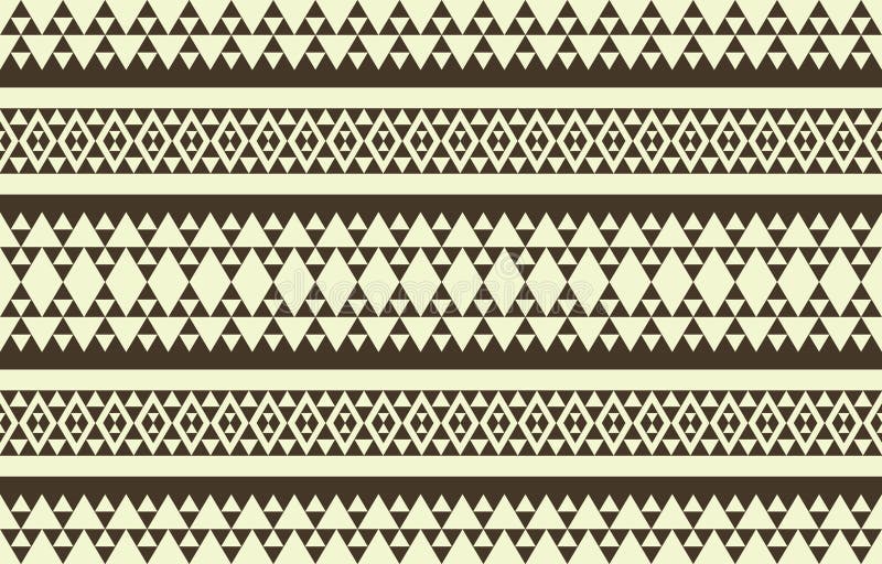 Geometric Tribal Pattern Design Brown Beige Triangles Seamless Repeat ...