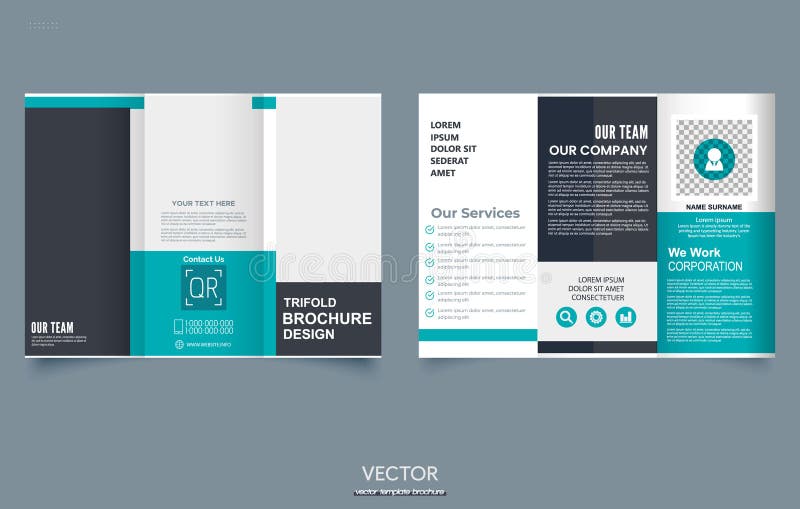 Geometric Trifold Brochure Design, Minimal Style Trifold Brochure ...