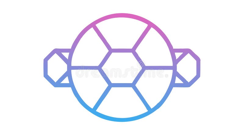 Geometric Turtle Shell Icon for Nature and Patterns, Vector Design ...
