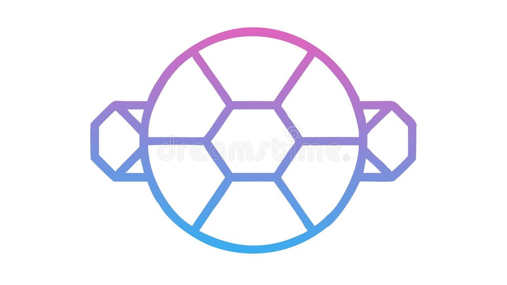 Geometric Turtle Shell Icon for Nature and Patterns, Vector Design ...