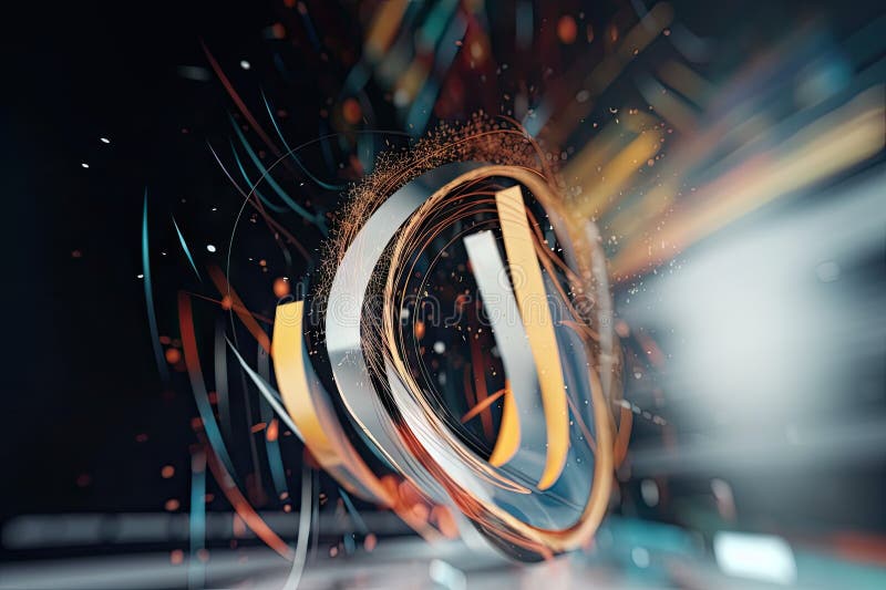 Geometric Typeface and Abstract Letterforms in Motion, with Blurred ...