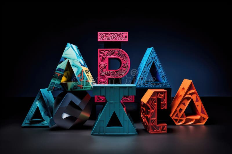 Geometric Letterforms Stock Illustrations – 68 Geometric Letterforms ...