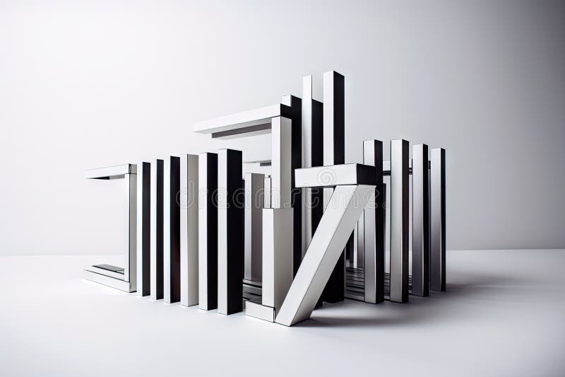 Geometric Typography and Letterforms in Minimalist Setting Stock ...