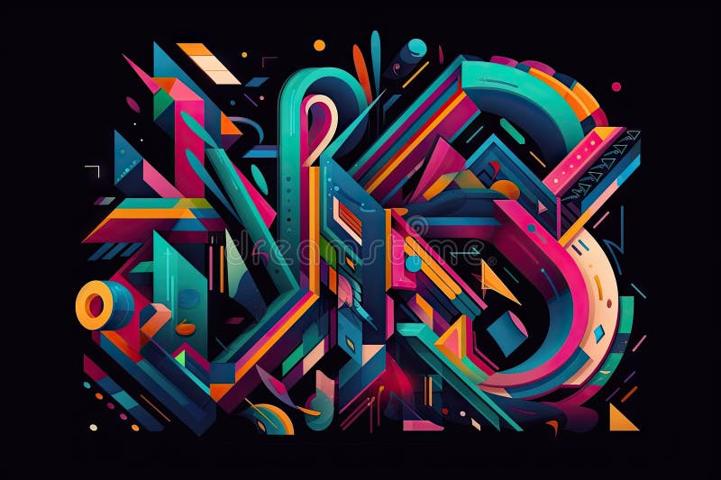 Geometric Typography and Letterforms in Motion, with Vibrant and ...
