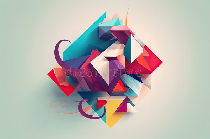 Geometric Typography with a Splash of Color for Added Visual Appeal ...