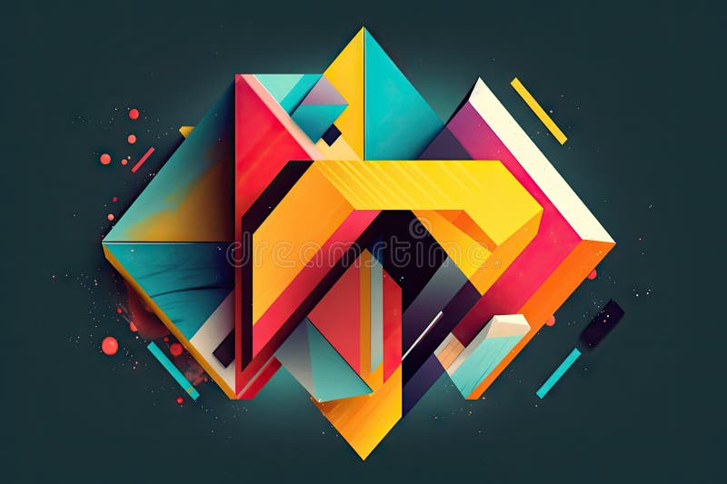 Geometric Typography with a Splash of Color for Added Visual Appeal ...