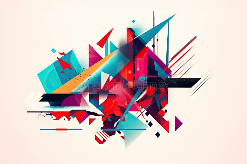 Geometric Typography with a Splash of Color for Added Visual Appeal ...