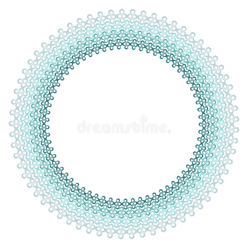 Geometric Vector Abstract Round Honeycomb Frame. Design Elements Stock ...