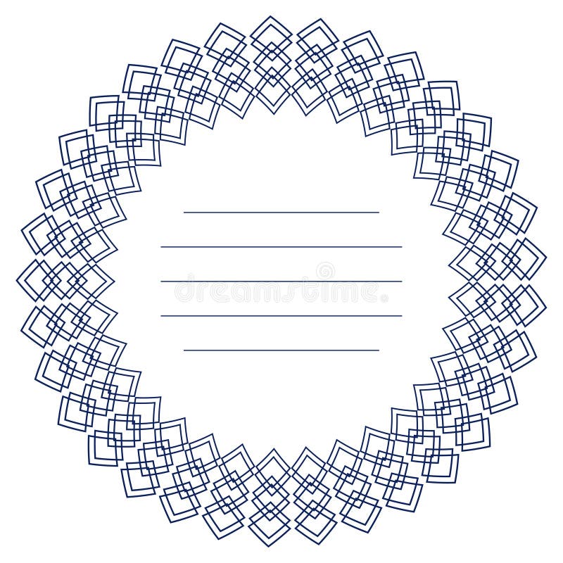 Geometric Vector Abstract Round Rhombus Frame. Design Elements Stock ...