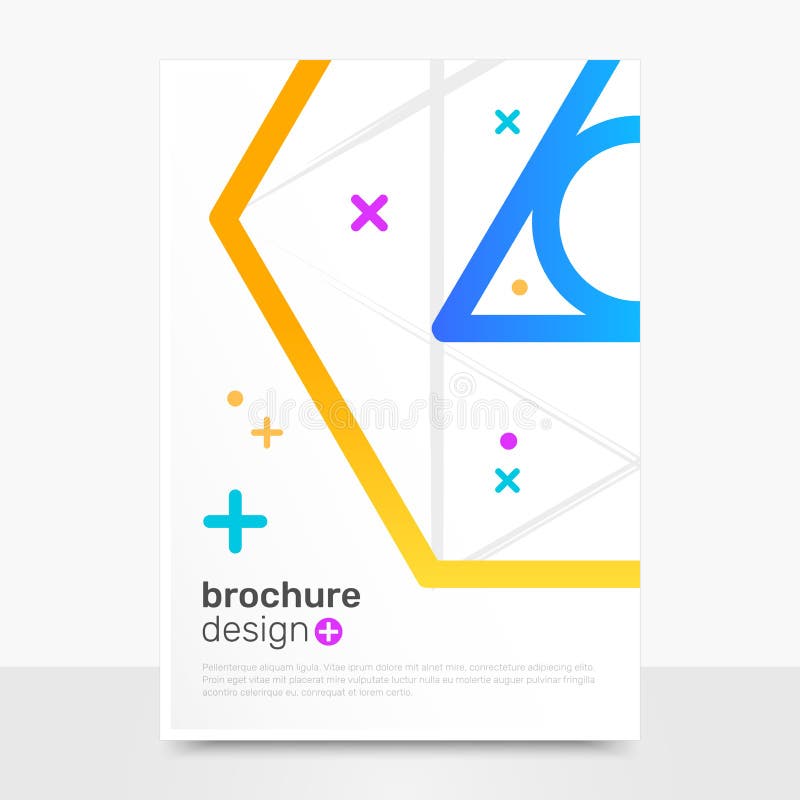 Geometric Vector Brochure Design. Triangle Vector Brochure Mockup ...