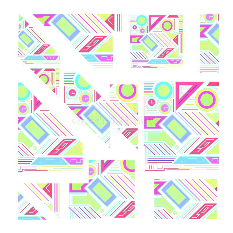 Geometric Vector Design with Bright Coloring Stock Vector ...