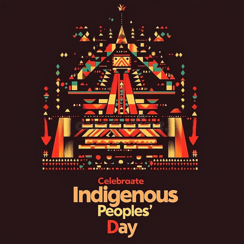 Geometric Vector Illustration for Celebrating Indigenous Peoples Day ...