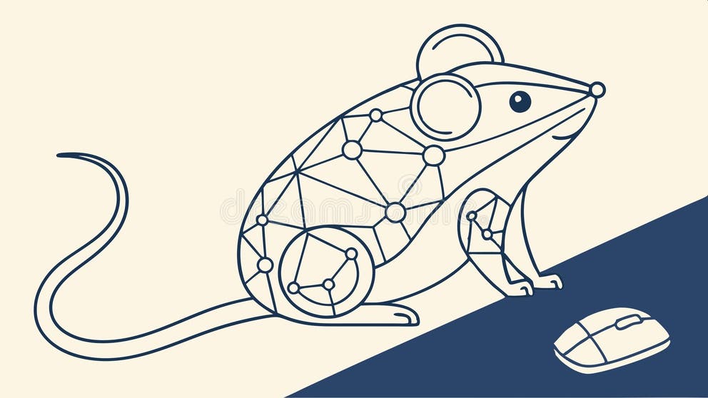Geometric Mouse Illustration, Computer Peripheral, Vector Design ...