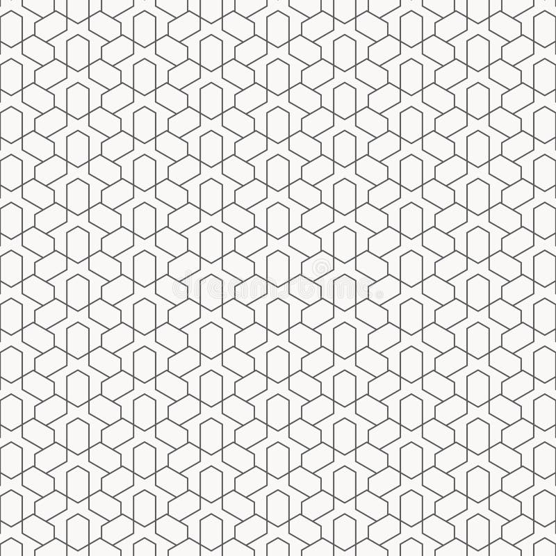 Geometric Vector Pattern Background Repeating Linear Hexagon Stock