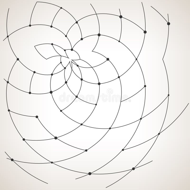 Geometric Vector Pattern,curves and Nodes Stock Vector - Illustration ...