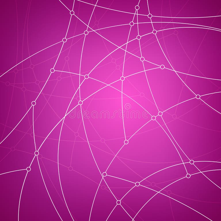 Geometric Vector Pattern,curves and Nodes Stock Vector - Illustration ...