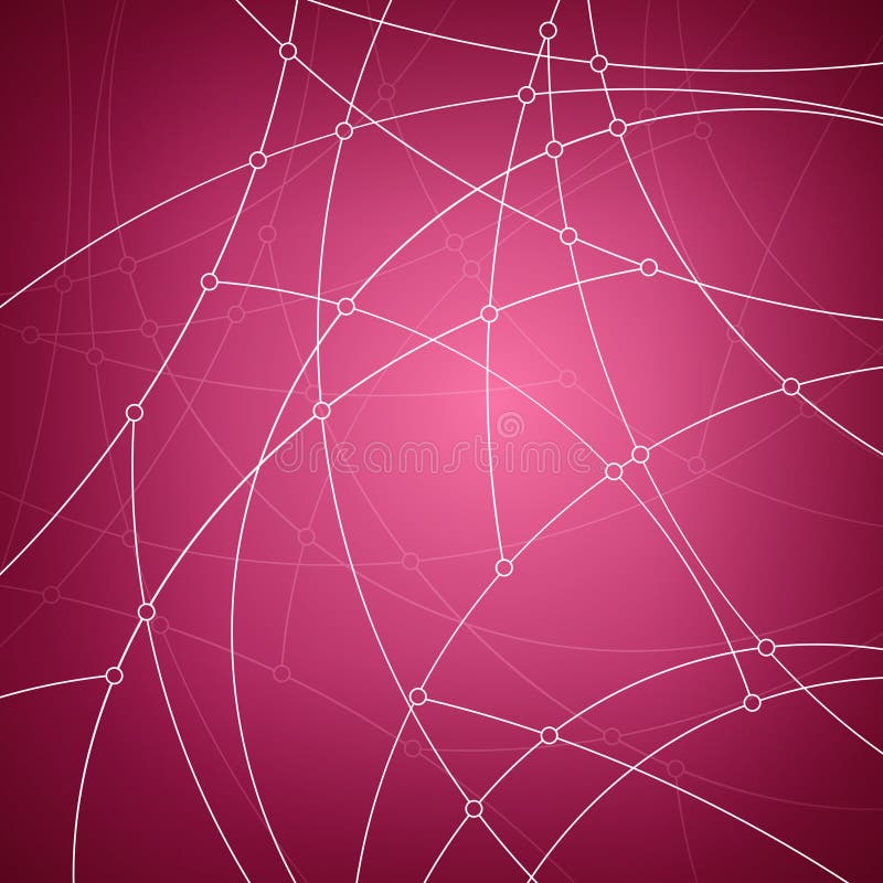 Geometric Vector Pattern,curves and Nodes Stock Vector - Illustration ...