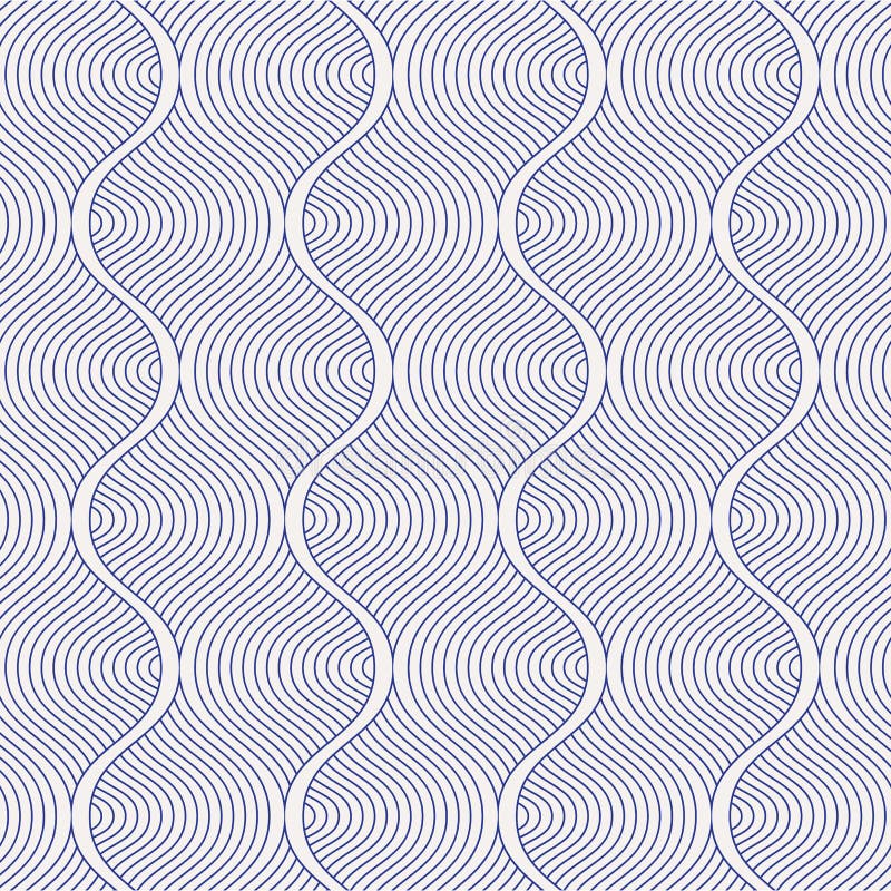 Geometric Vector Pattern Repeating Abstract Spiral, Wavy, Curve Thin ...