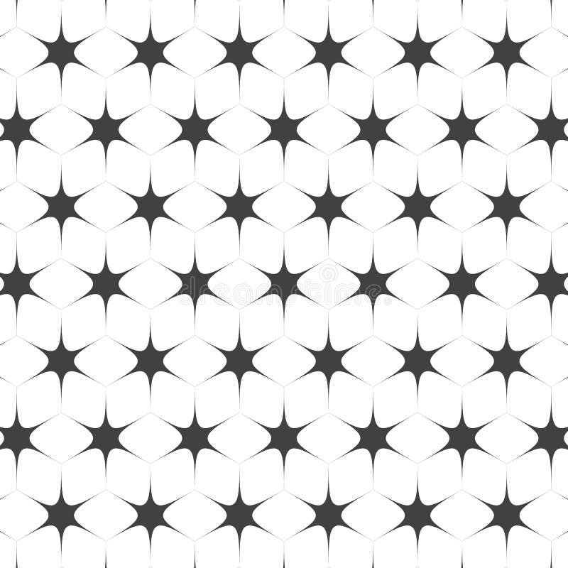 Geometric Vector Pattern, Repeating Abstract Stars on Hexagon Shape ...