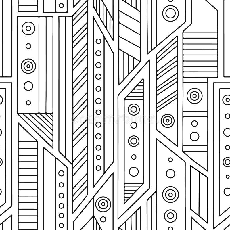 Geometric Vector Seamless Pattern with Different Geometrical Forms ...