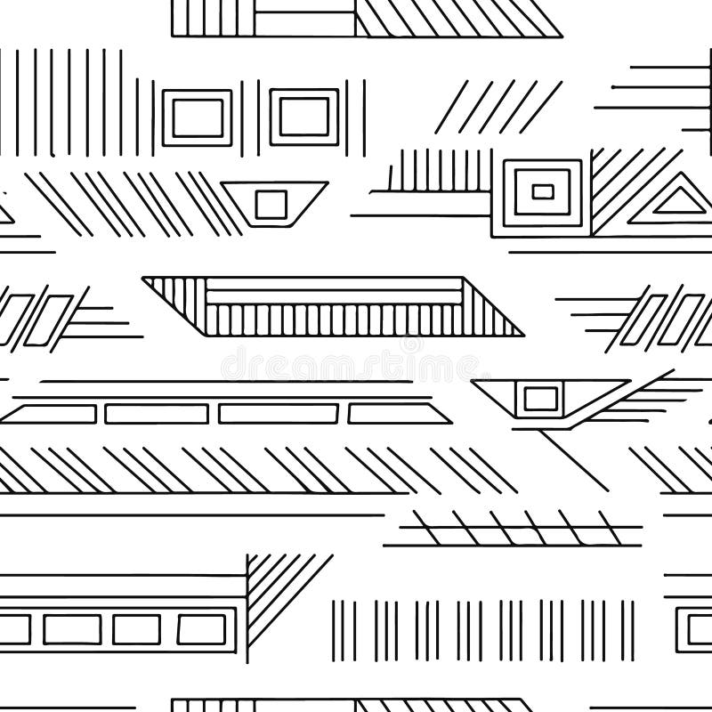 Geometric Vector Seamless Pattern with Different Geometrical Forms ...