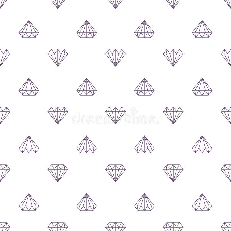 Geometric Vector Seamless Pattern with Lilac Diamonds. Ornament Can Be ...