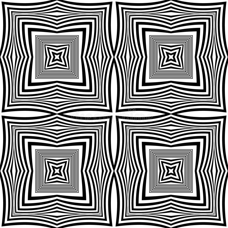 Geometric Vector Seamless Pattern. Radial Squares Background. Repeat ...