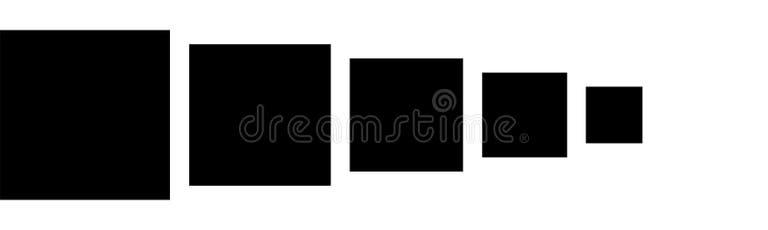 Geometric Vector Set of Increasing Size Squares Stock Vector ...