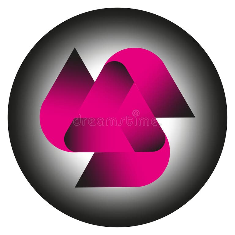 Geometric Vector Shape. Abstract Pink Figure. Symbolic Triangle Object ...