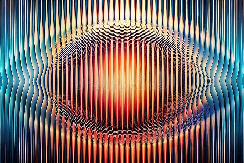 Geometric Vertical Lines Optical Illusion Stock Illustration ...