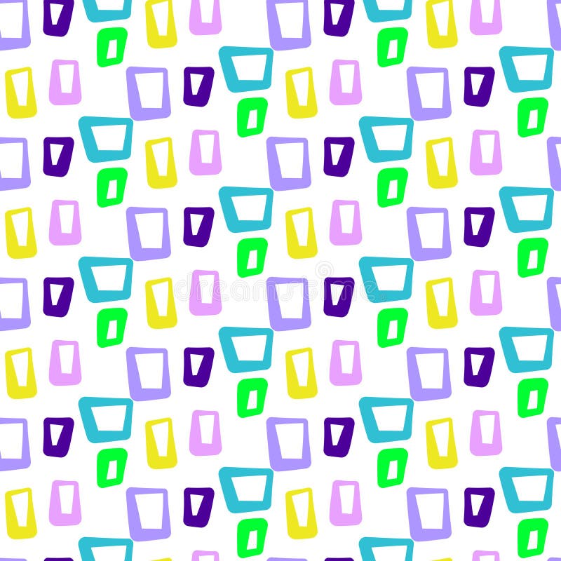 Geometric Vintage 60s Seamless Pattern. Stock Vector - Illustration of ...