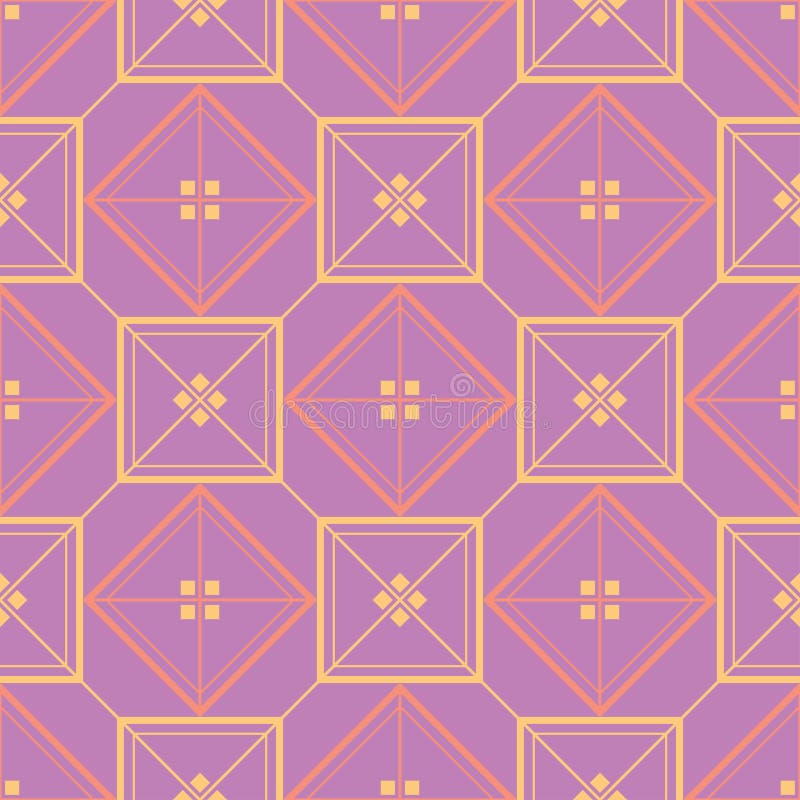 Geometric Violet Seamless Pattern. Bright Colored Background with Pink ...