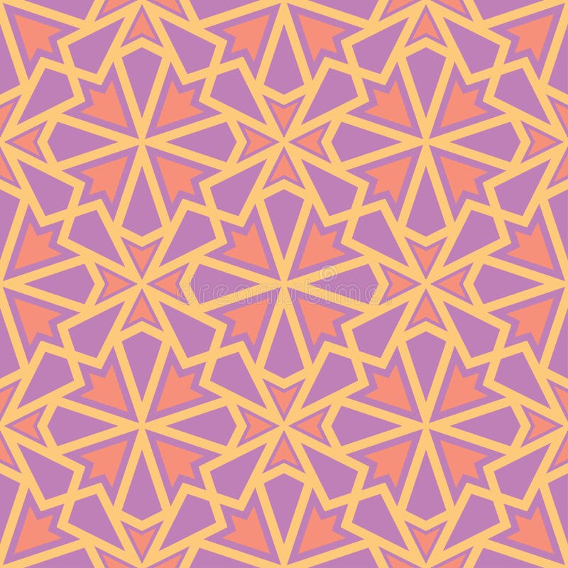 Geometric Violet Seamless Pattern. Bright Colored Background with Pink ...