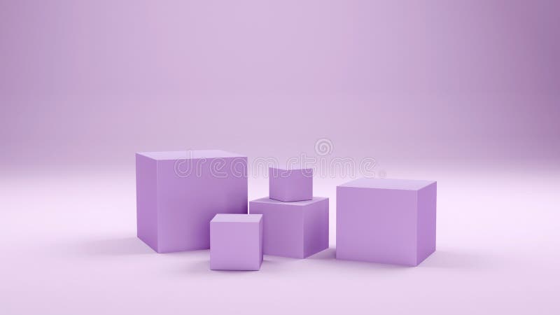 Geometric Violet Shape Abstract Background. 3d Rendering Stock ...