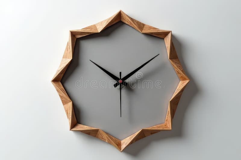 Geometric Wall Clock Design Stock Illustration - Illustration of ...