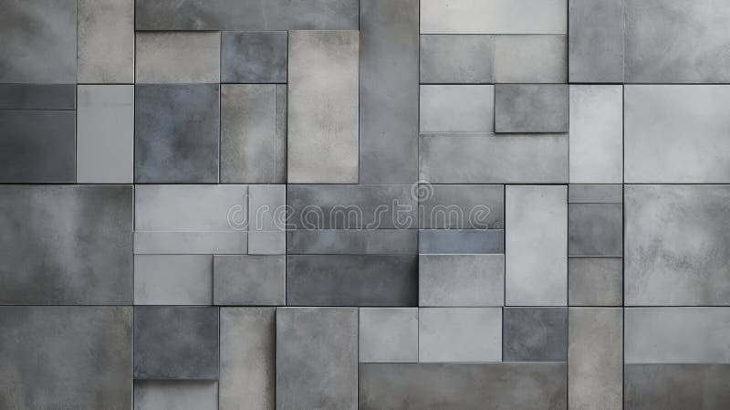A Geometric Wall of Squares and Rectangles Stock Photo - Image of ...