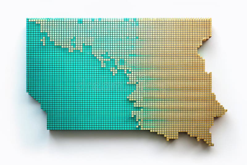 Geometric Washington State Map Pixelated Design with Rule of Thirds ...