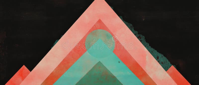 Geometric Watercolor Patterns Create Angular Triangular Textures Over ...