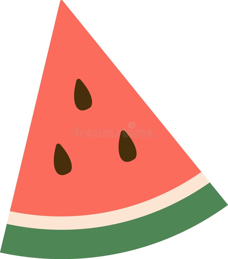 Geometric Watermelon Slice stock vector. Illustration of organic ...